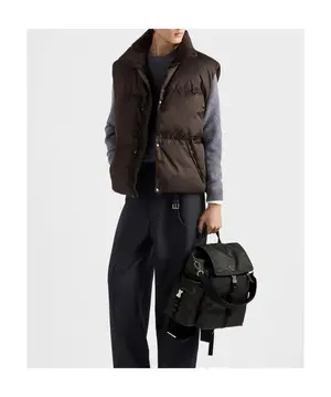 Prada Wool Crew-neck Sweater With Ribbed Details
