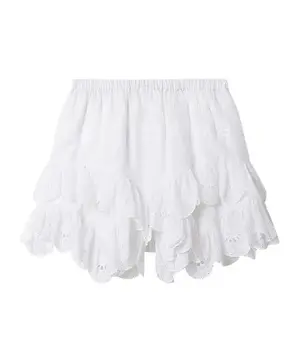 Isabel Marant Étoile Jocadia Ruffled Lace Shorts - White