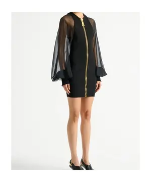 Balmain Short Jersey And Muslin Dress