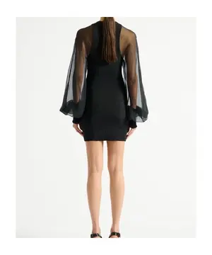 Balmain Short Jersey And Muslin Dress