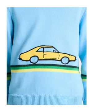 J.W.ANDERSON Crocheted Car Jumper In Sky Blue
