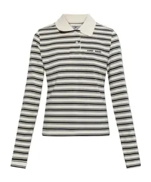 SAMSOE SAMSOE Long-sleeve Polo Shirt - Gray