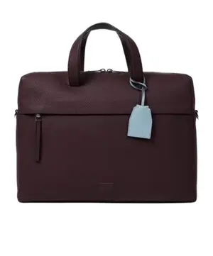 Paul Smith Burgundy Leather Double-zip Folio - Black