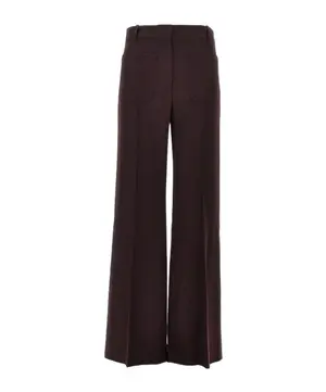 Victoria Beckham Alina' Wool Flannel Pants - Red