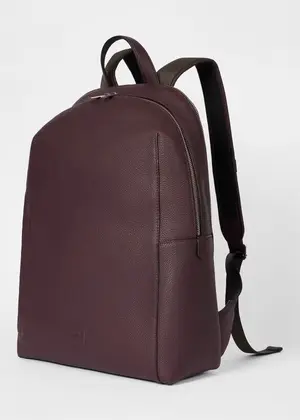 Paul Smith Burgundy Leather Backpack