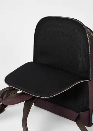 Paul Smith Burgundy Leather Backpack