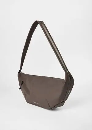 Paul Smith Logo Print Zip Pocket Messenger Bag - Lavender