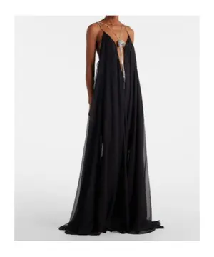David Koma Embellished Chiffon Gown