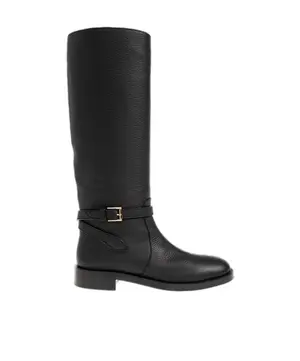 GIANVITO ROSSI Buckle-strap Knee-high Boots - Black