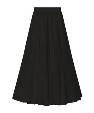 Co Gathered-waist Flared Skirt - Black