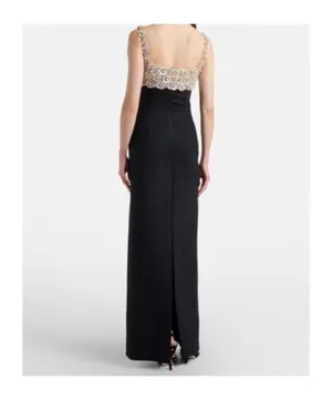 Oscar De La Renta Embroidered Bustier Gown