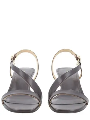 Michael Kors Kitten-heel Asymmetric Slingback Sandals