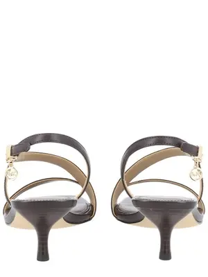 Michael Kors Kitten-heel Asymmetric Slingback Sandals