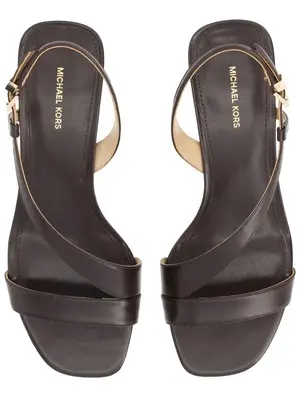 Michael Kors Kitten-heel Asymmetric Slingback Sandals