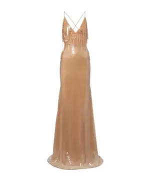 David Koma Degrade Sequined Gown - Brown