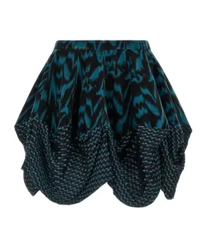 KIKO KOSTADINOV Evelyn Skirt With Tie-dye Print And Draped Design