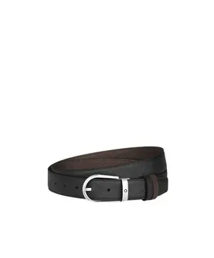 Montblanc Horseshoe Reversible Belt - Black