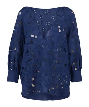Ermanno Scervino Long-sleeved Cover-up - Blue