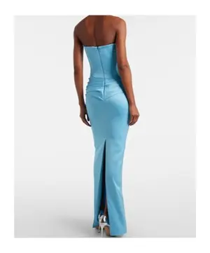 Alex Perry Crepe Satin Bustier Gown