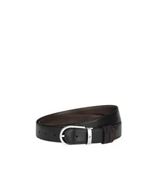 Montblanc Horseshoe-shaped Double-sided Belt - Black