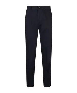 Peserico Button-fastening Cotton Chino Trousers - Black