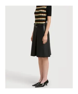 Marni Nappa Leather Skirt With Pleat
