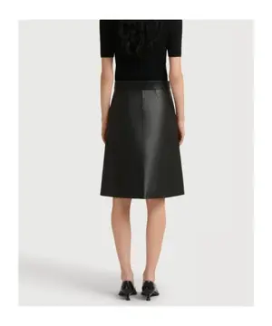 Marni Nappa Leather Skirt With Pleat