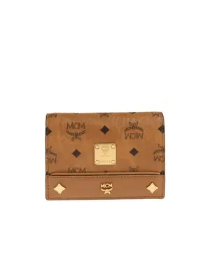 Mcm Logo Wallet - Brown