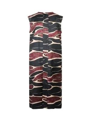 Marni Abstract Print Sleeveless Midi Dress