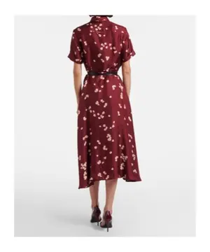 Altuzarra Belted Printed Silk Shirt Dress