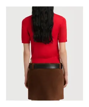 Marni Wool-silk Polo Shirt With Pointelle Detailing