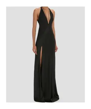 Victoria Beckham Patchwork Spaghetti Strap Maxi Dress