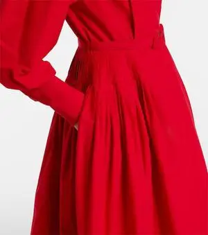 Ralph Lauren Belted Cotton-blend Poplin Maxi Gown