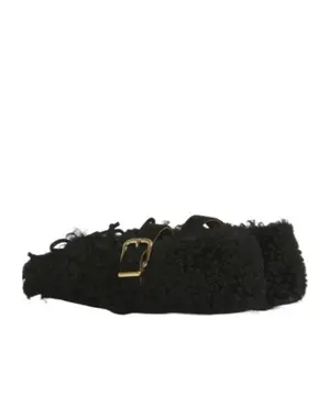 Marni Shearling Ballerina With Buckle