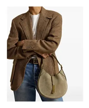 Polo Ralph Lauren Polo Id Suede Shoulder Bag