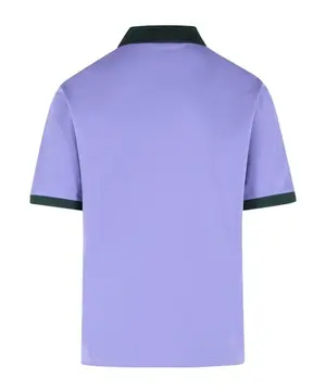 Marni Contrast-trim Polo Shirt - Violet
