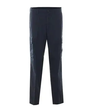 Stone Island Casual Pants With Belt Loops - Blue