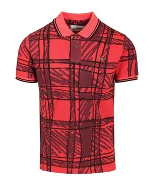 VIVIENNE WESTWOOD Scribble Check Polo Shirt - Red