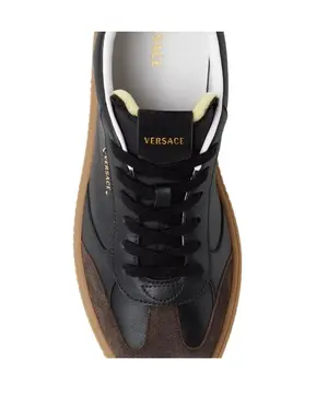 Versace Greca Court Nappa Suede Sneakers