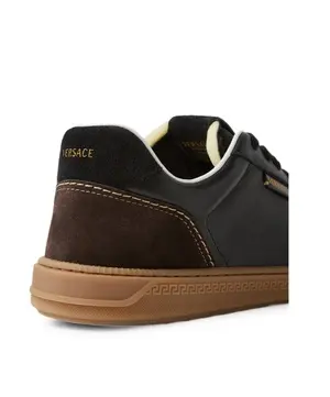 Versace Greca Court Nappa Suede Sneakers