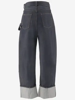 J.W.ANDERSON Twisted Turn-up Workwear Denim Jeans
