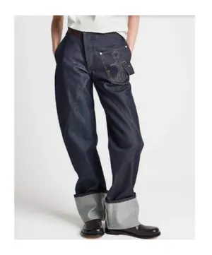 J.W.ANDERSON Twisted Turn-up Workwear Denim Jeans