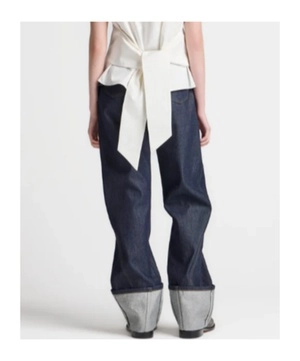 J.W.ANDERSON Twisted Turn-up Workwear Denim Jeans