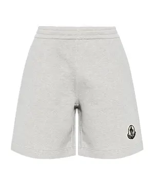 Moncler Logo Patch Sweat Shorts - Grey