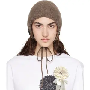 Simone Rocha Crystal-embellished Knitted Bonnet