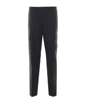 Stone Island Casual Pants With Belt Loops - Black