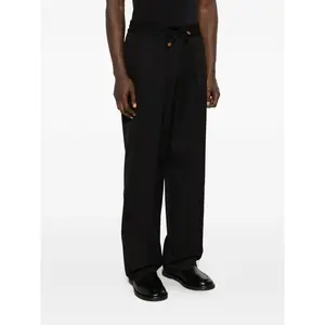 Drole De Monsieur Elastic Waist Trousers - Black