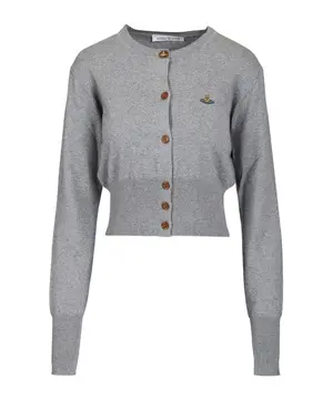 VIVIENNE WESTWOOD Bea Cropped Cardigan - Grey