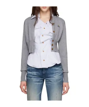 VIVIENNE WESTWOOD Bea Cropped Cardigan - Grey