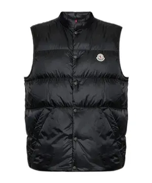 Moncler Stand-up Collar Down Vest - Black